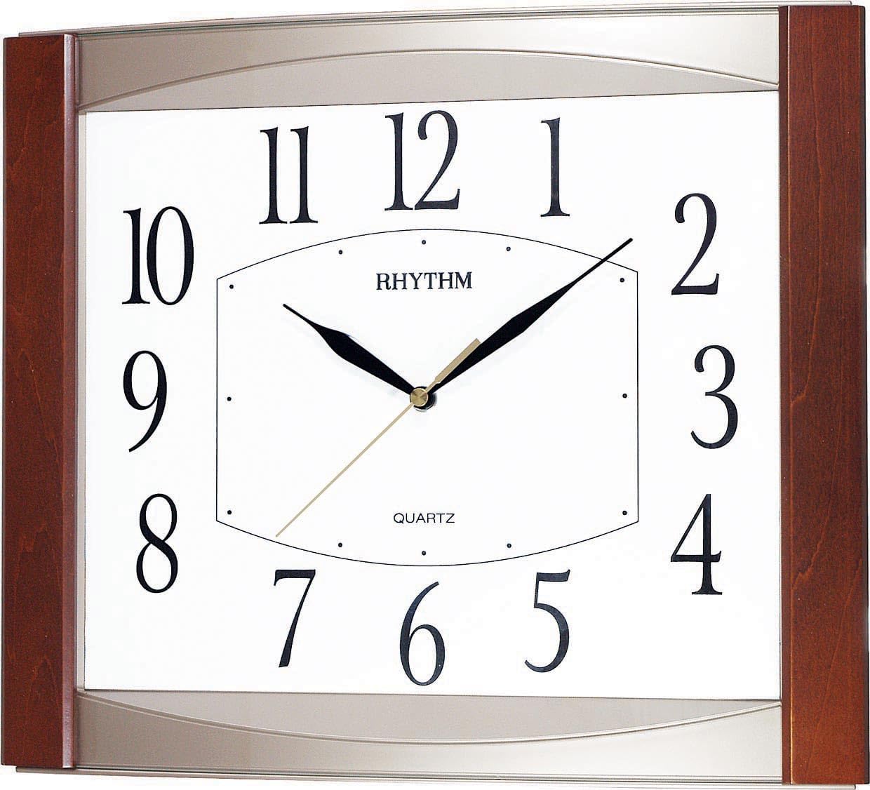 Amazon.com: RHYTHM CMG899NR06 Convex Wall Clock, Brown : Home & Kitchen