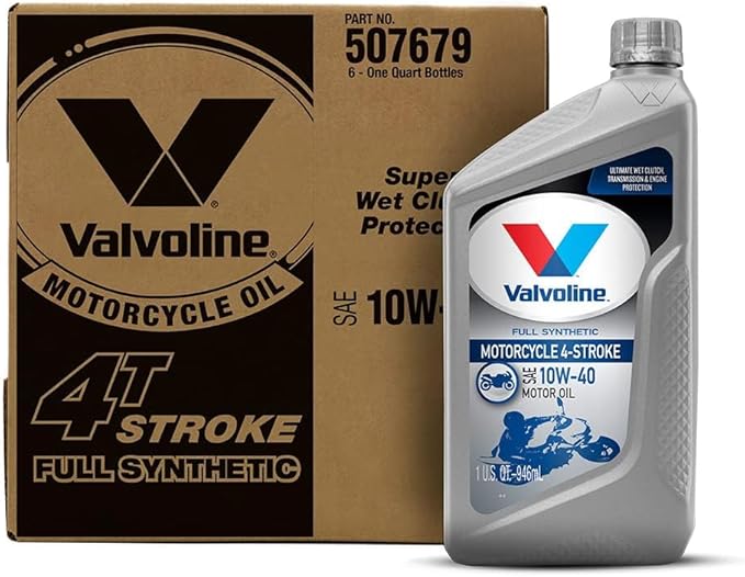 Amazon.com: Valvoline 4-Stroke Motorcycle Full Synthetic SAE 10W-40 ...