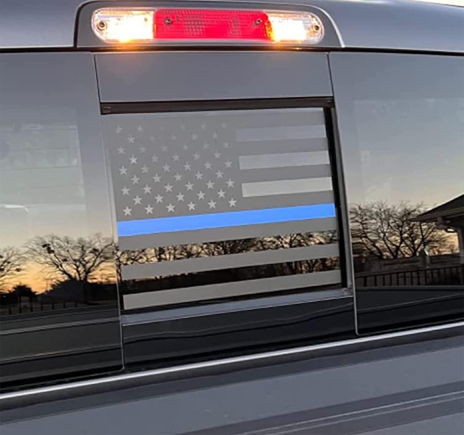 Amazon.com: CONGCONG Rear Middle Window American Flag Decal Compatible with 2009-2018 Dodge RAM ...