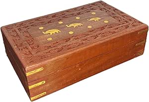 Amazon.com: Mango Wood Box with Brass Inlay : Home & Kitchen