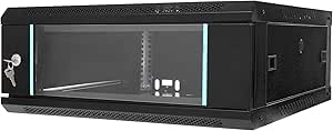 Amazon.co.jp: 4U Network Server Data Cabinet Rack Wall Mount Network Server Cabinet Enclosure ...