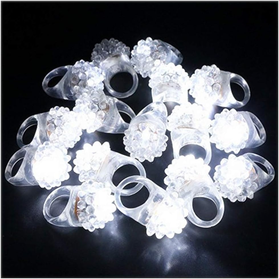 Amazon.com: LACGO 60 PCS Flashing LED Lights up Rings - Bumpy Jelly ...