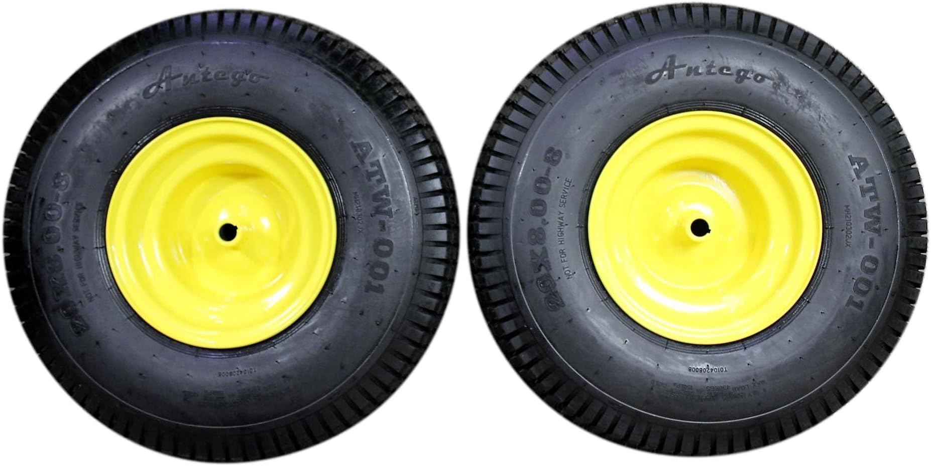 Amazon.com: (Set of 2) 20x10.00-8 Tires & Wheels 2 Ply for Lawn ...