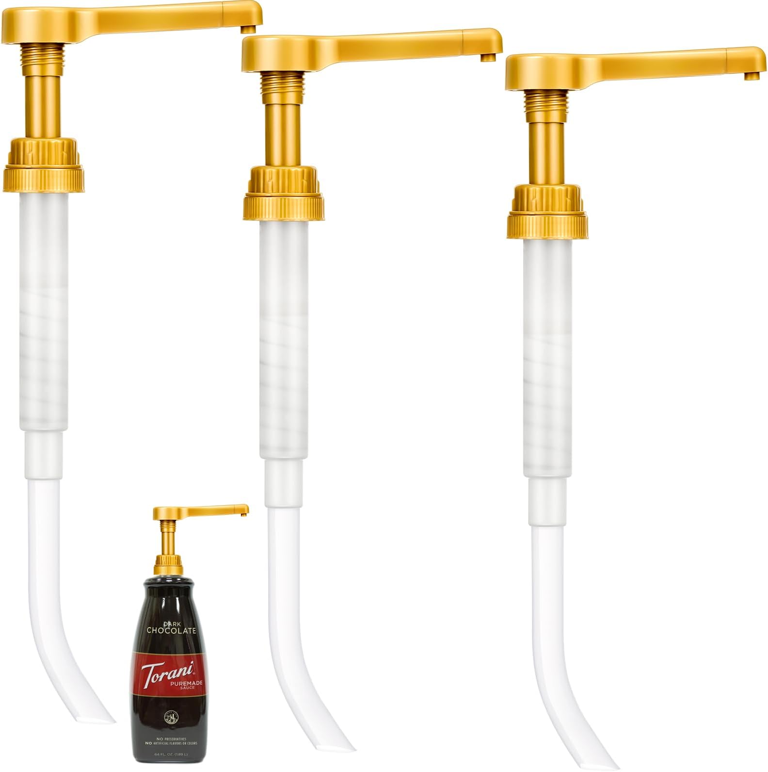 Amazon.com: Tanlade 3 Pcs Coffee Syrup Pump Dispenser Sauce Pump ...