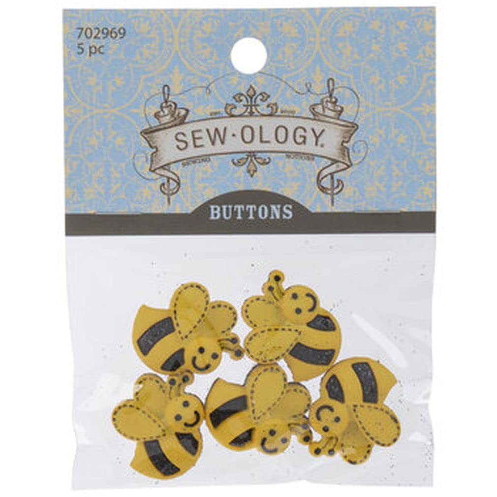 Amazon.com: Sewology Bumblebee Shank Buttons - 5 Pieces, Multi, (5464532)