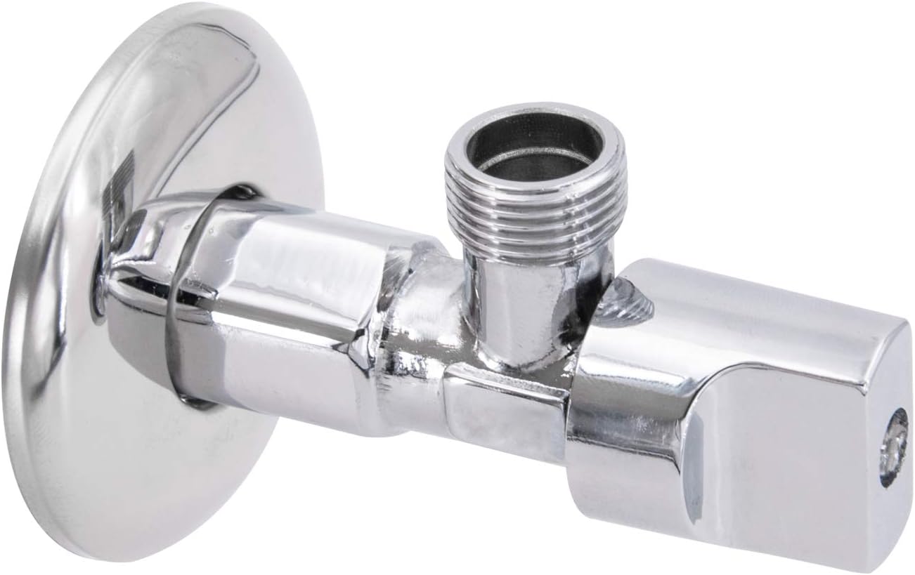 1/2 inch x 3/8 inch angle valve, angle ball valve, chrome-plated brass ...