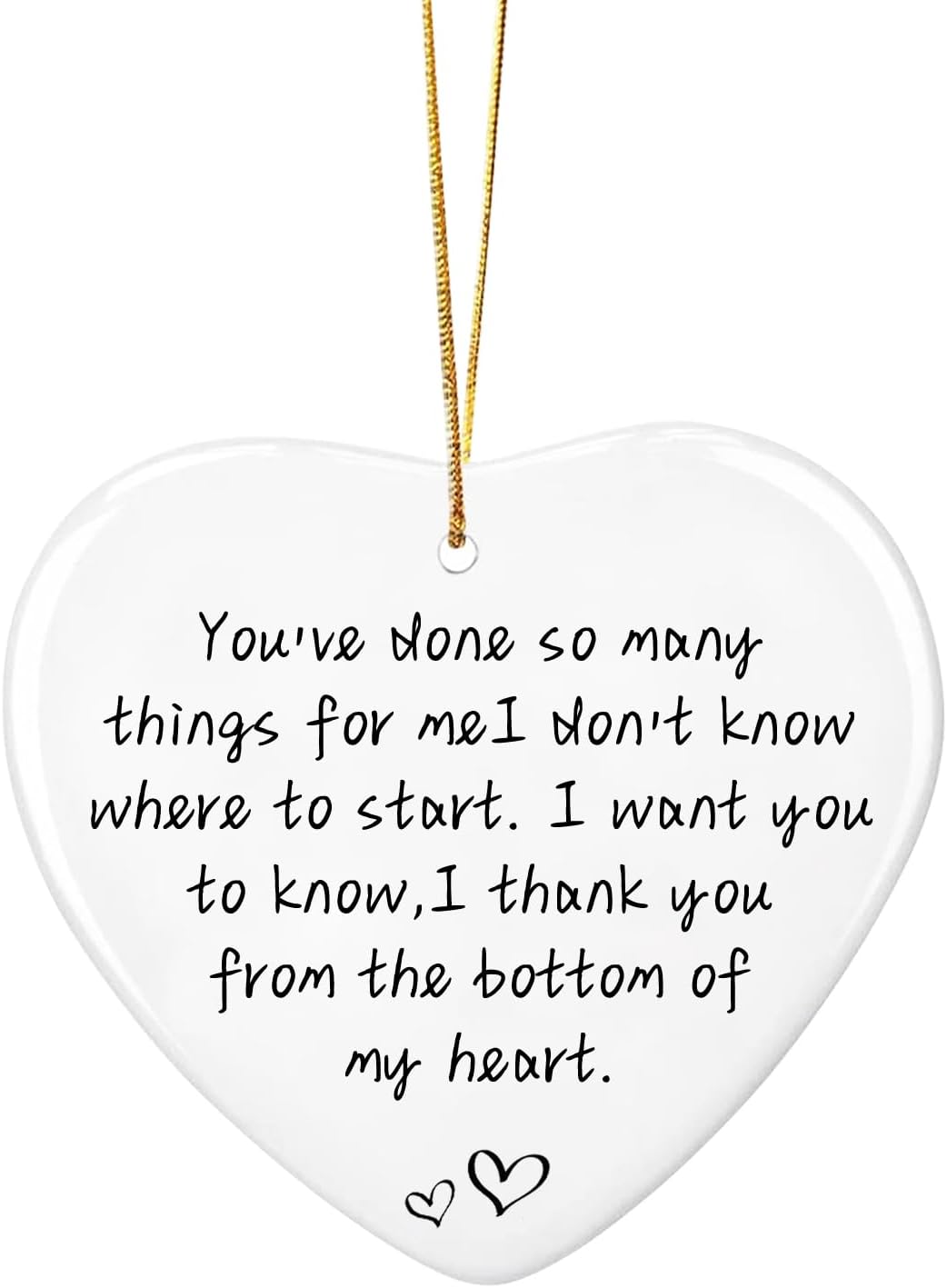 SHCHEM Thank You Gift, Heart Shape Ceramic Thank You Gifts for Women ...