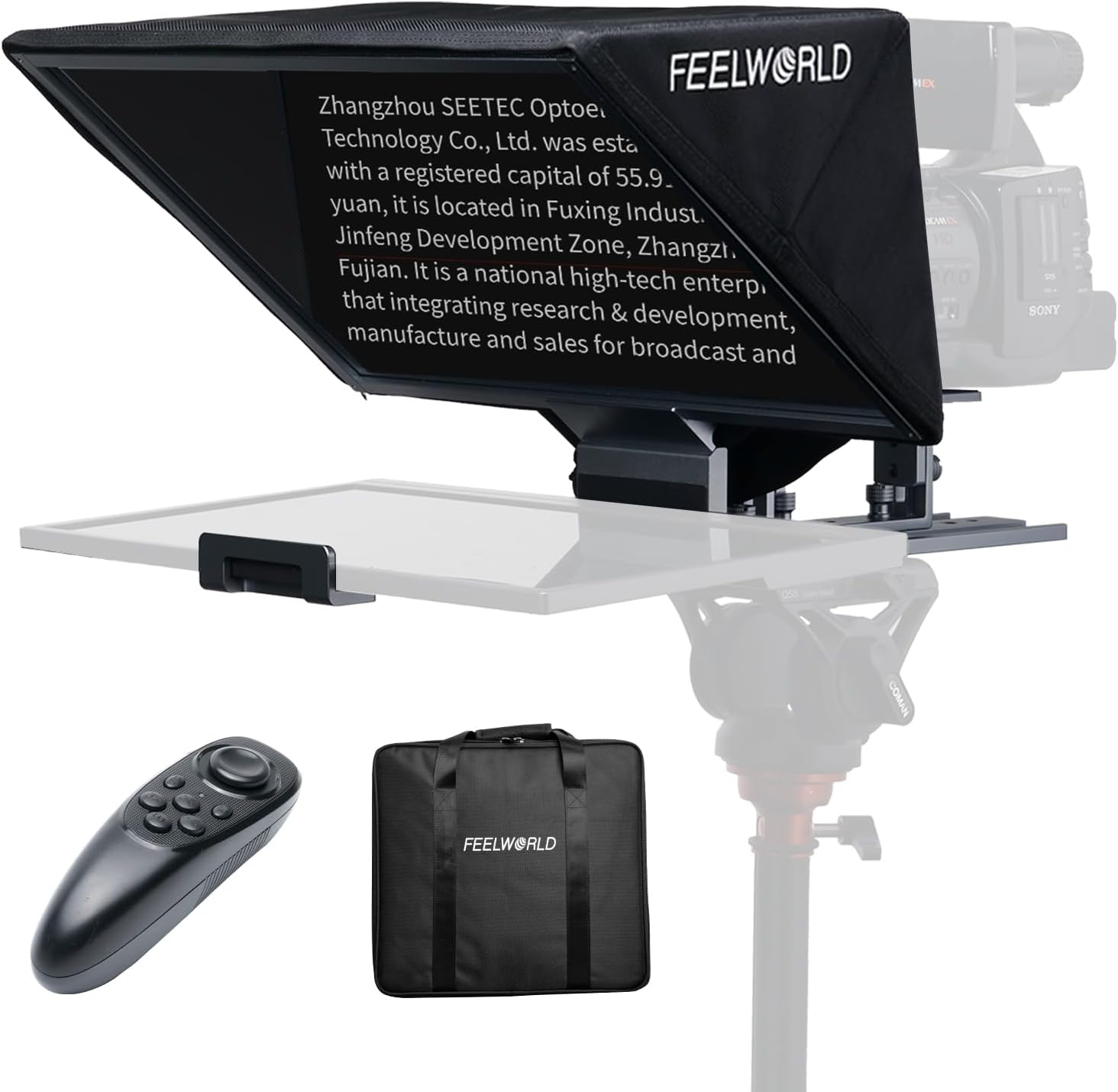 Amazon.com : FEELWORLD TP16 16 Inch Folding Teleprompter for Up to 16 ...