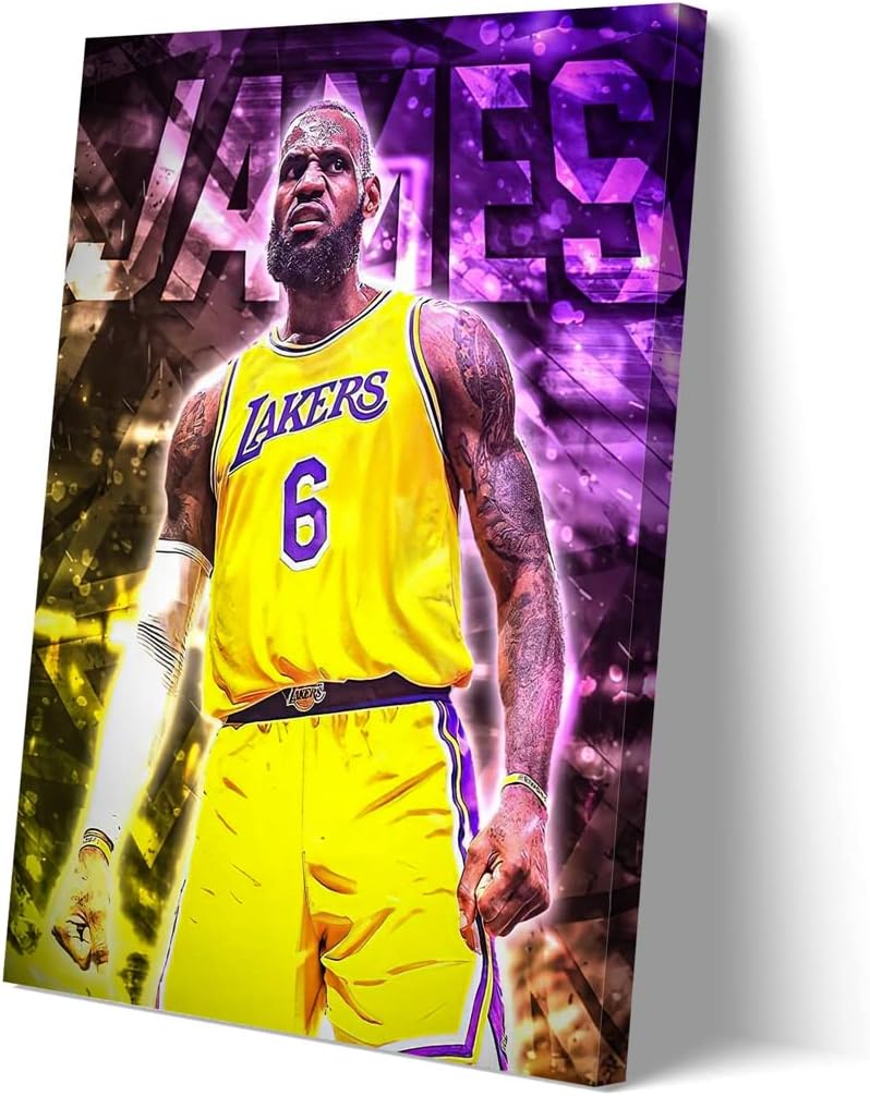Amazon.com: Lebron James Poster Basketball Poster HD Printed Canvas ...