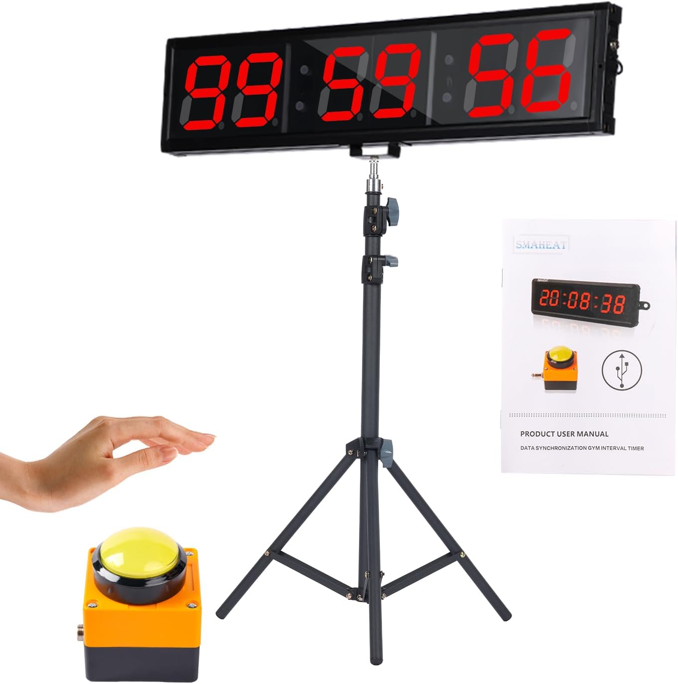 Amazon.com: SMAHEAT Fitness Timer with Stopwatch Button, Suitable for ...