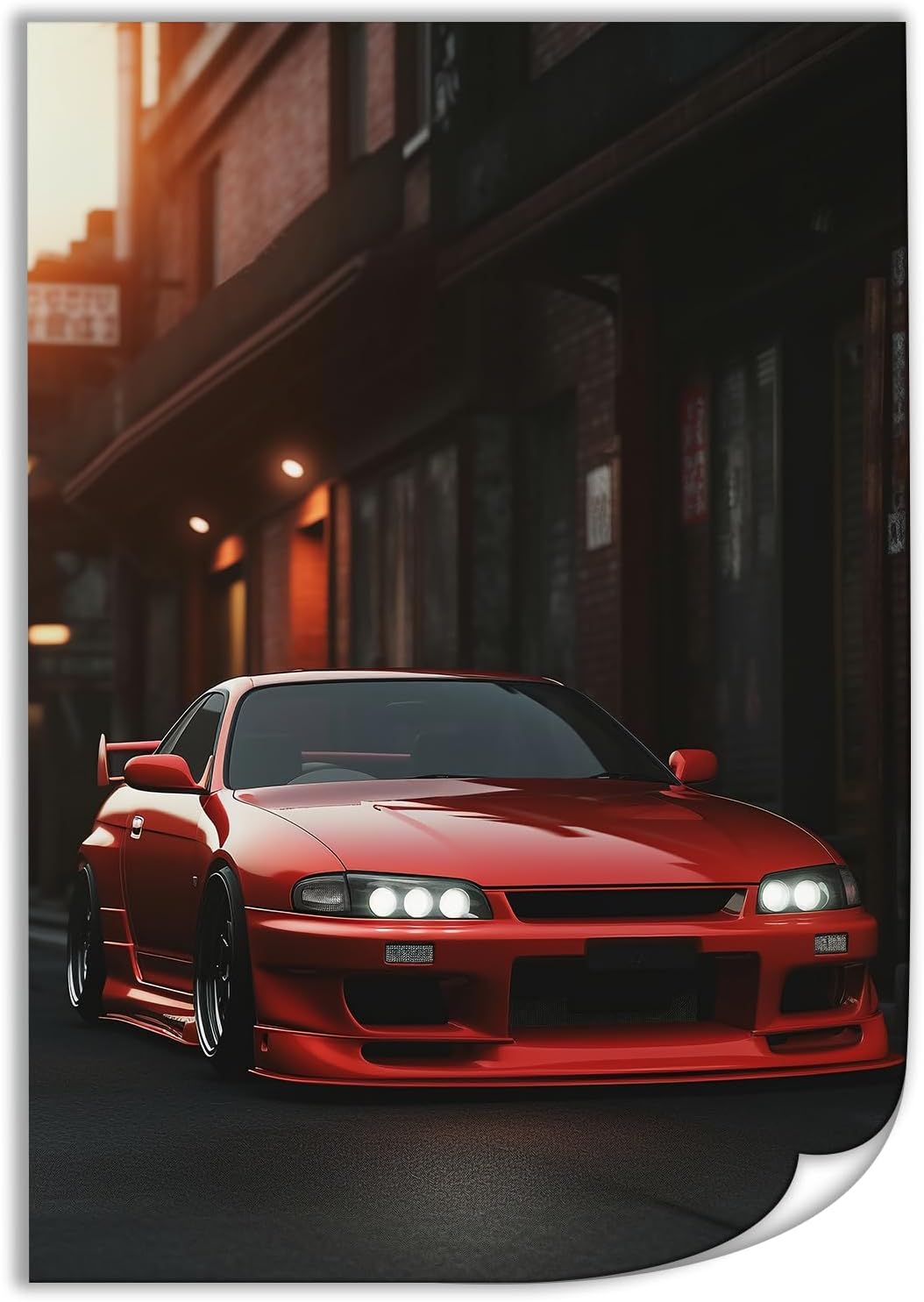 Amazon.com: Japan Modified Sport Car Stance Jdm Car S15 Poster Canvas ...