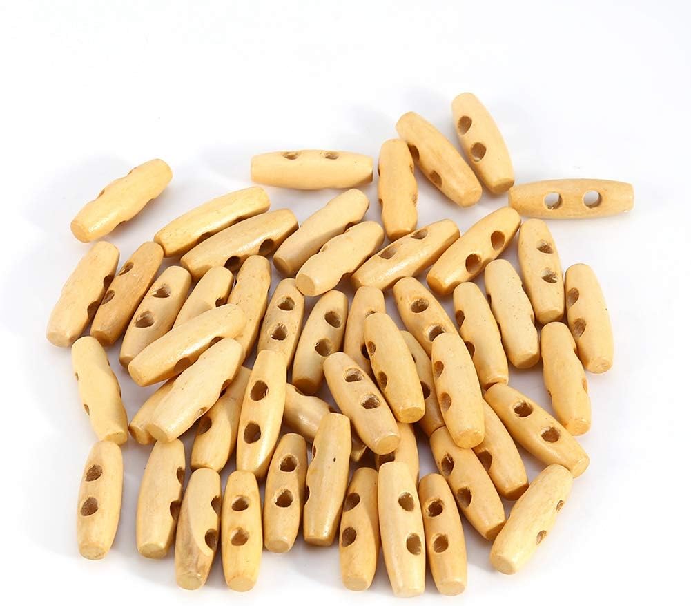 Wood Toggle Buttons Olive Shape Wooden Coat Buttons 20pcs 3cm for ...