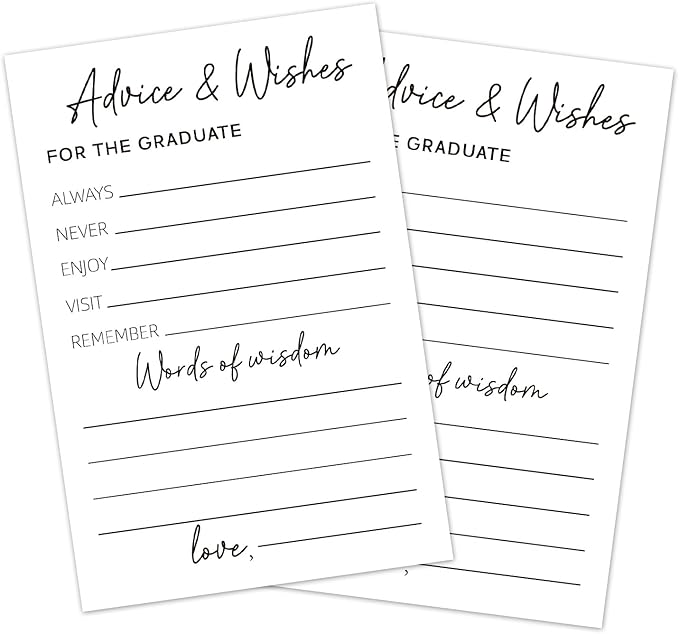 Amazon.com: AWDSTN Graduation Advice And Wishes Card, 20 Set Graduation ...