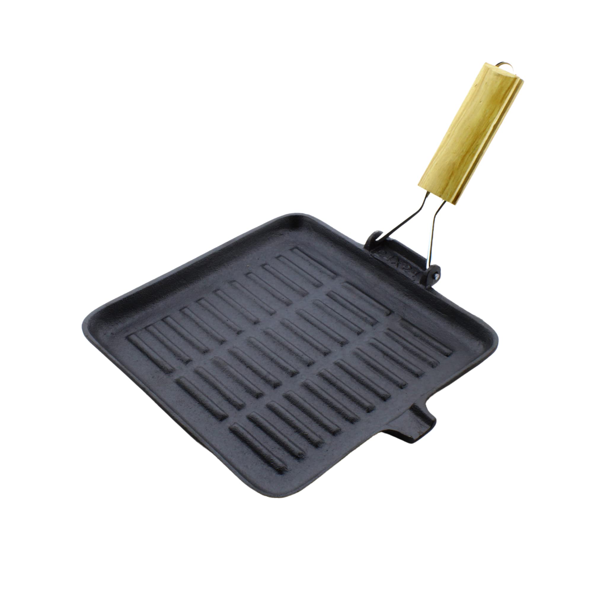 Buy TRILONIUM Cast Iron Grill Pan with Foldable Handle | Pre-Seasoned ...