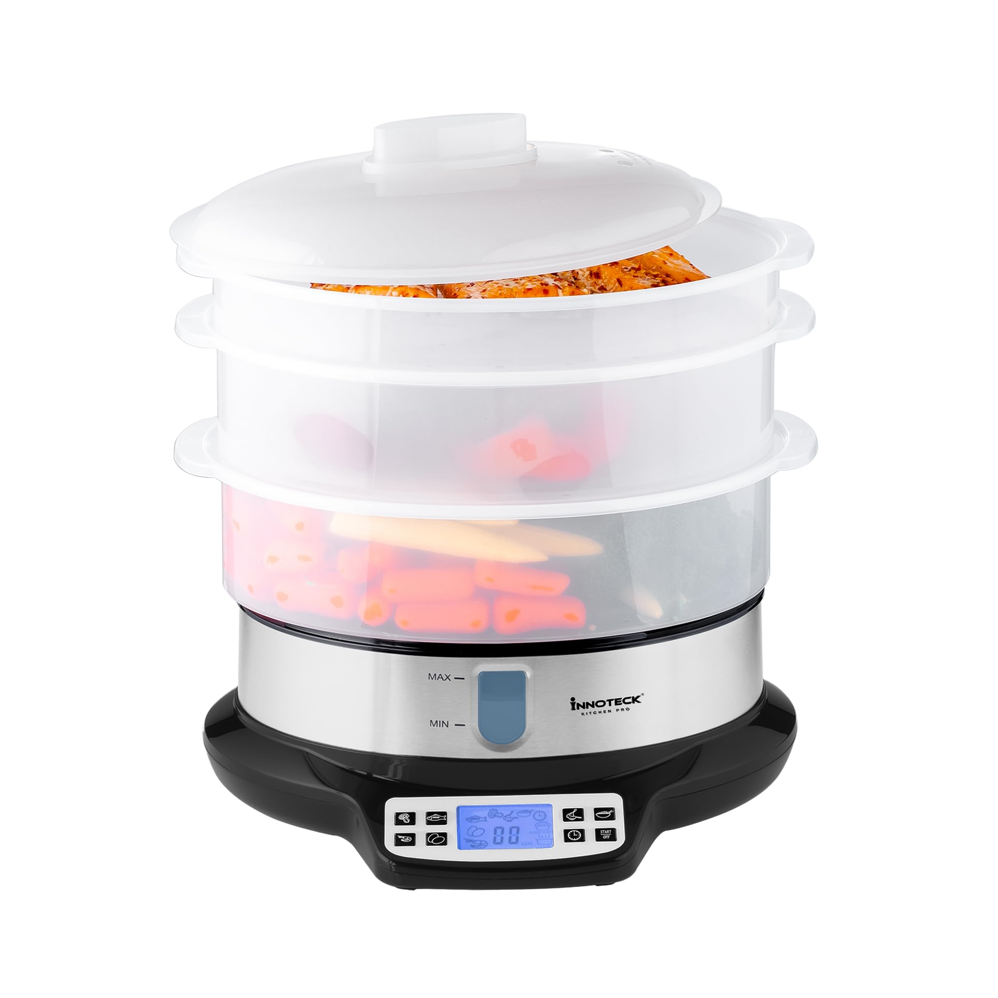 Innoteck Kitchen Pro 3-Tier Steam Cooker with Digital Timer - 9 Litre ...