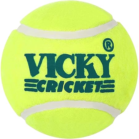 Vicky Cricket Tennis Ball (Green , Pack of 6)Material: Rubber ...