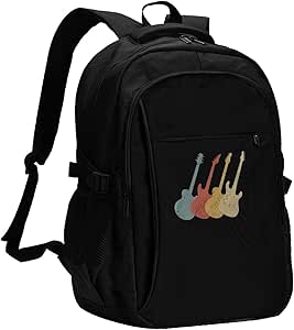 Amazon.com: GOYKPMZXR Vintage Guitar Lover Musician Travel Backpack ...