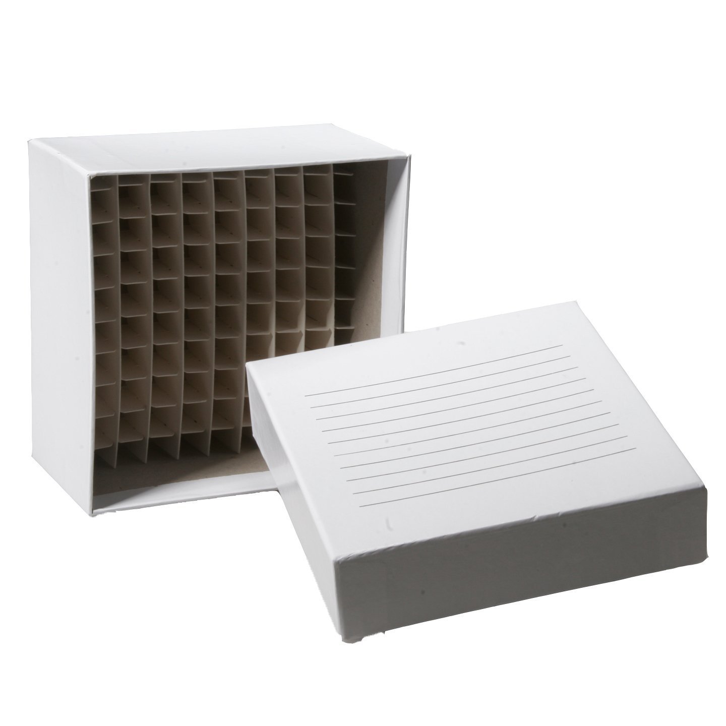 Biologix 90-1381-50 Cardboard Freezer Box with Lid, 81 Well Capacity, 5 ...