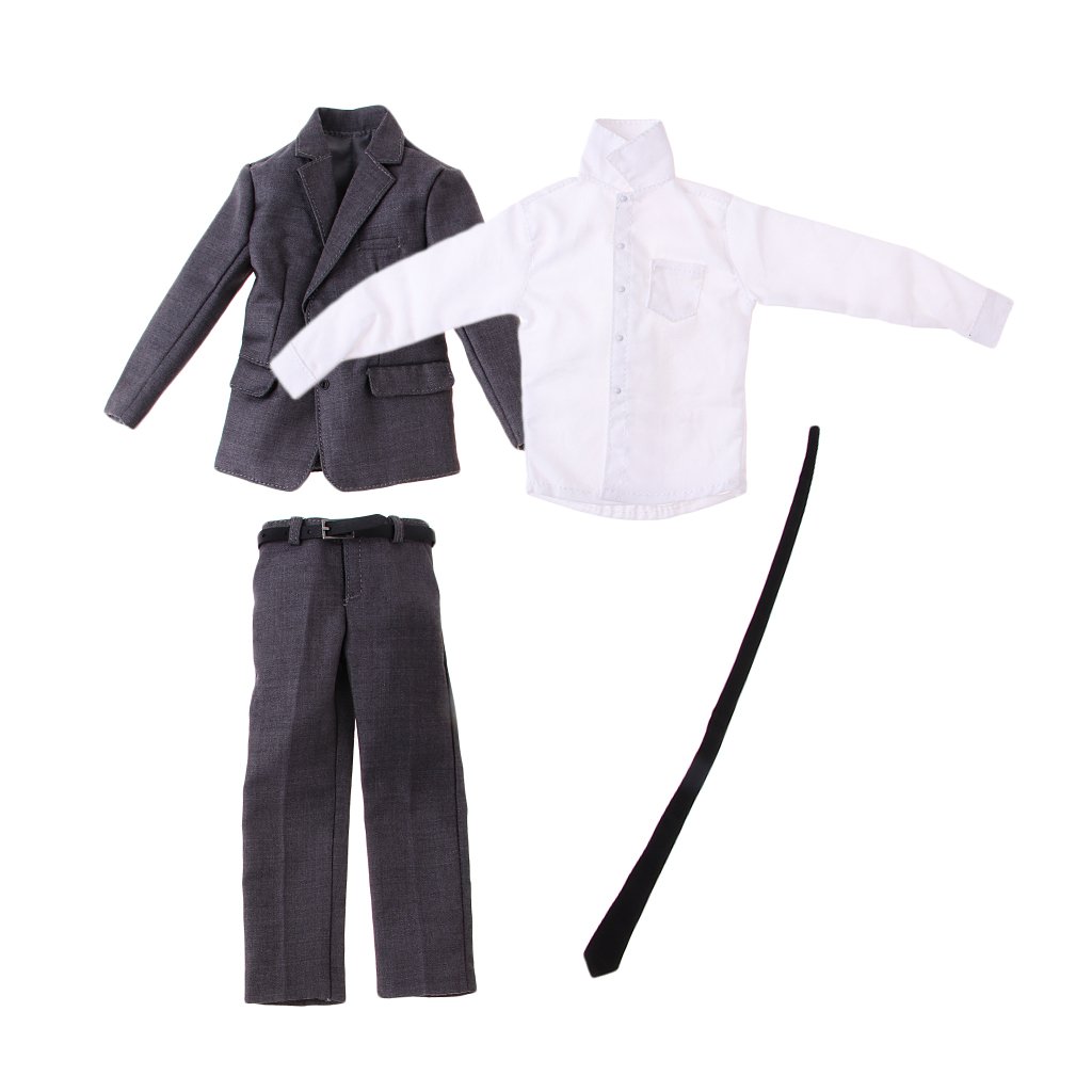 Buy Hellery 1/6 Scale Action Figure Doll Outfits, Mens Business Suit ...