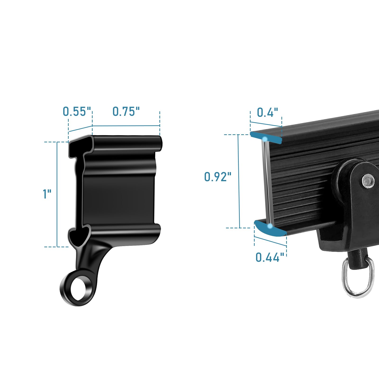 Snapklik.com : TOKPLNU Curtain Track End Stop For Flexible Bendable ...