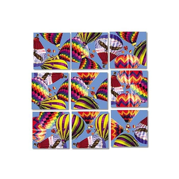 Buy Scramble Squares Hot Air Balloons 9 Piece Challenging Puzzle ...