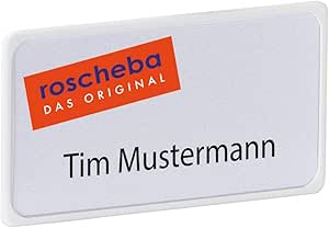 10 x XXL (Magnet-) Namensschilder (Marke: roscheba®), 80 x 45 mm, Made in Germany, aus ...