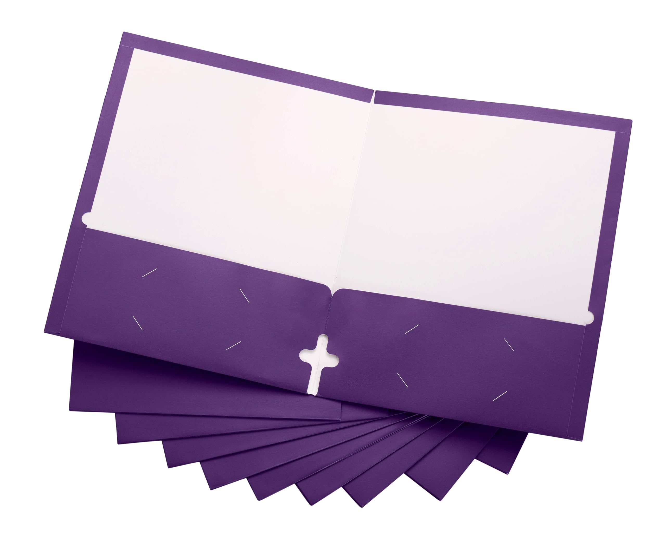 Snapklik.com : 10 Pack Two Pocket Folders, Purple, Strong Thick Paper ...