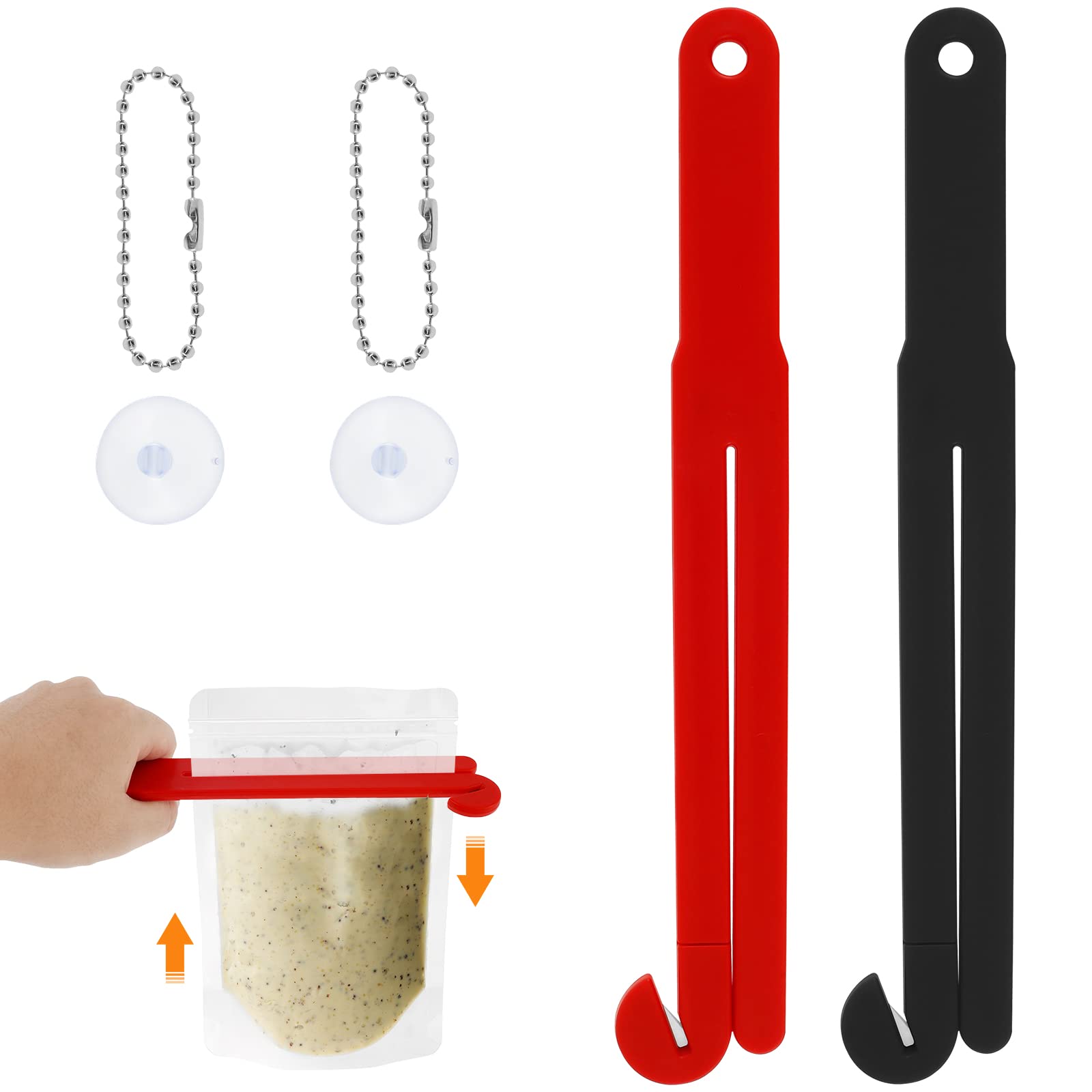 Amazon.com: 2Pcs Food Bag Cutter with Stainless Steel Blade-Plastic ...