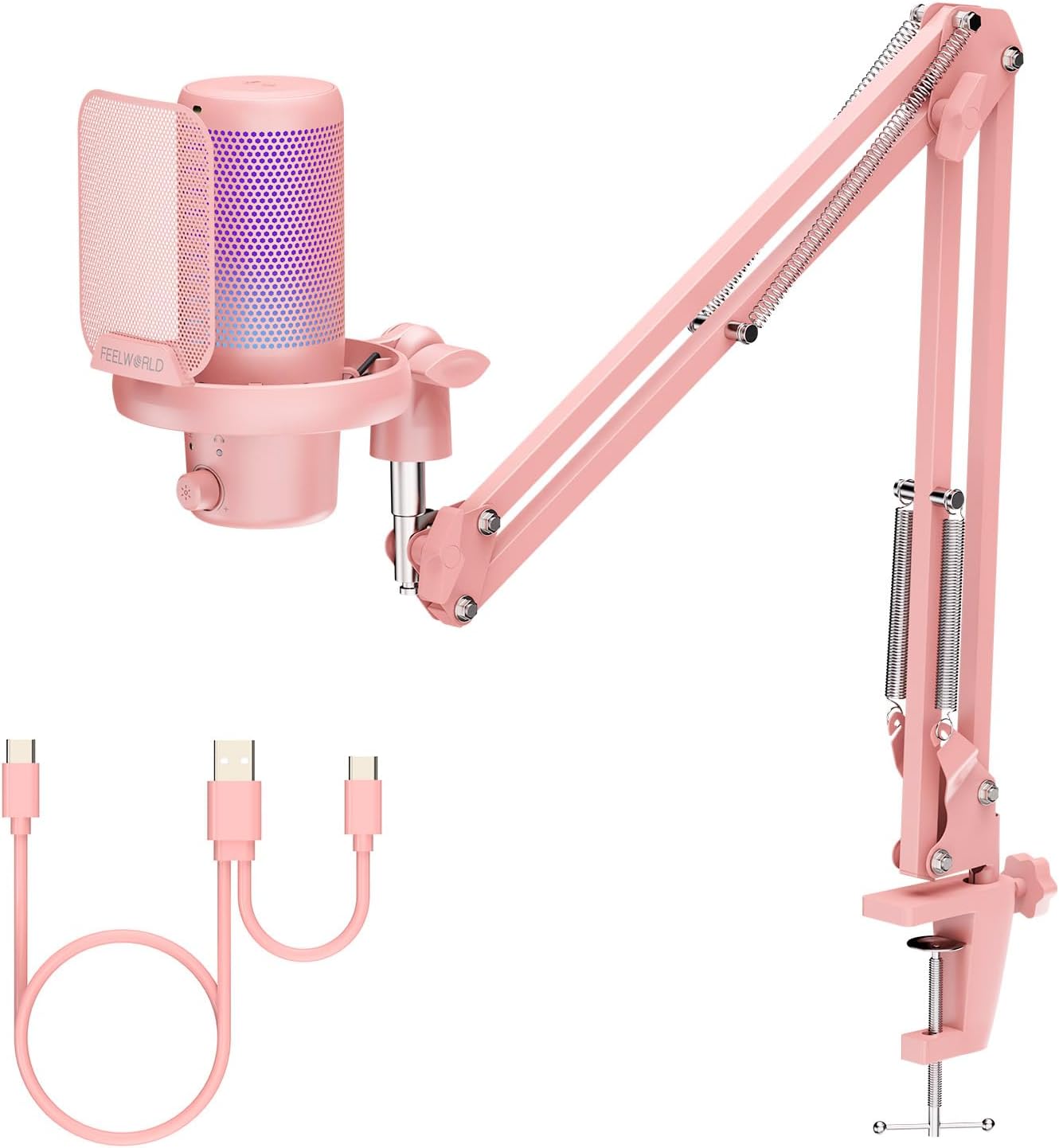 Amazon.com: CMTECK USB Microphone with Mic Stand, Gaming Microphone Set ...