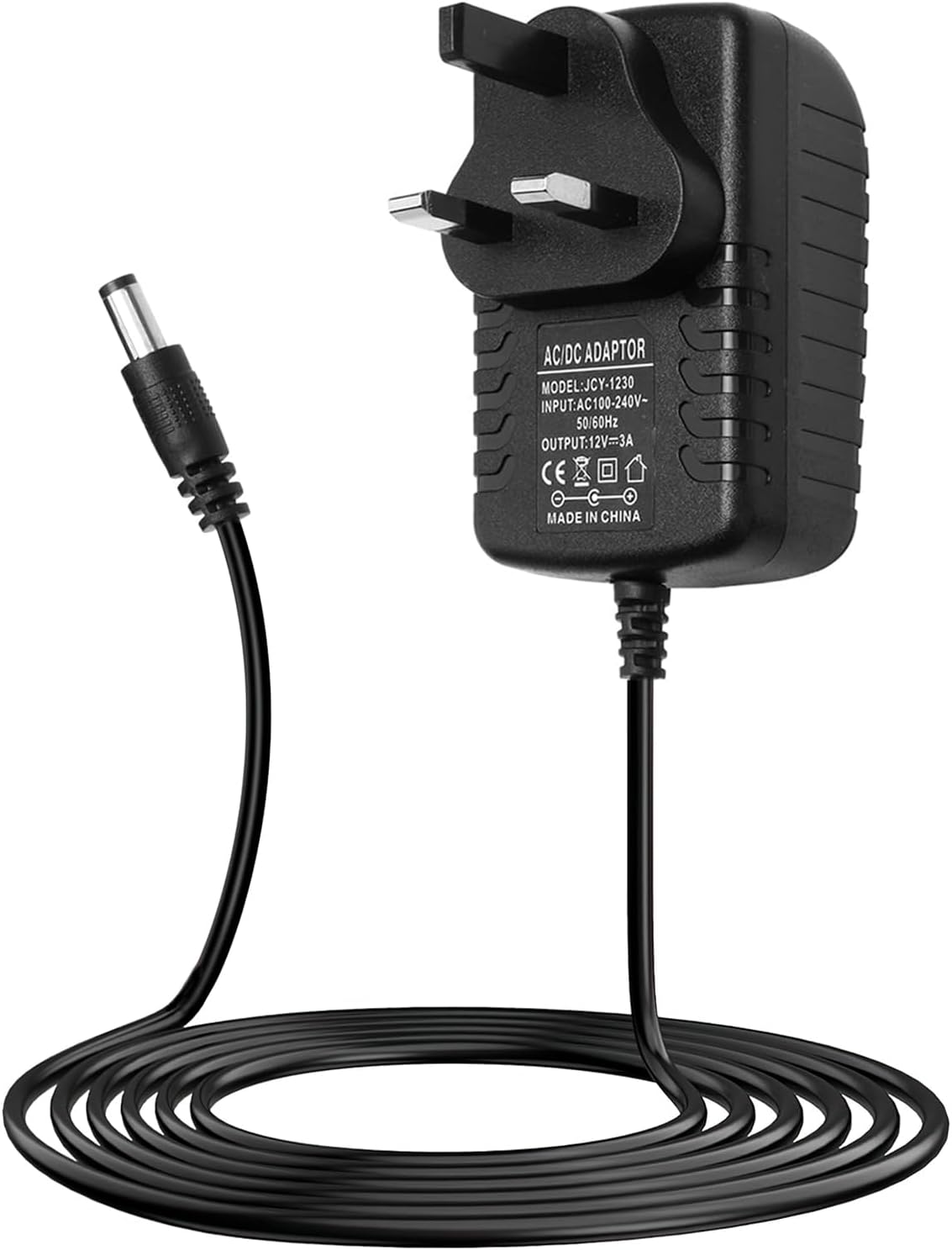 12V 3A Power Supply Adapter UK AC 100-240V to DC 12V 5.5mmx2.1mm Plug ...