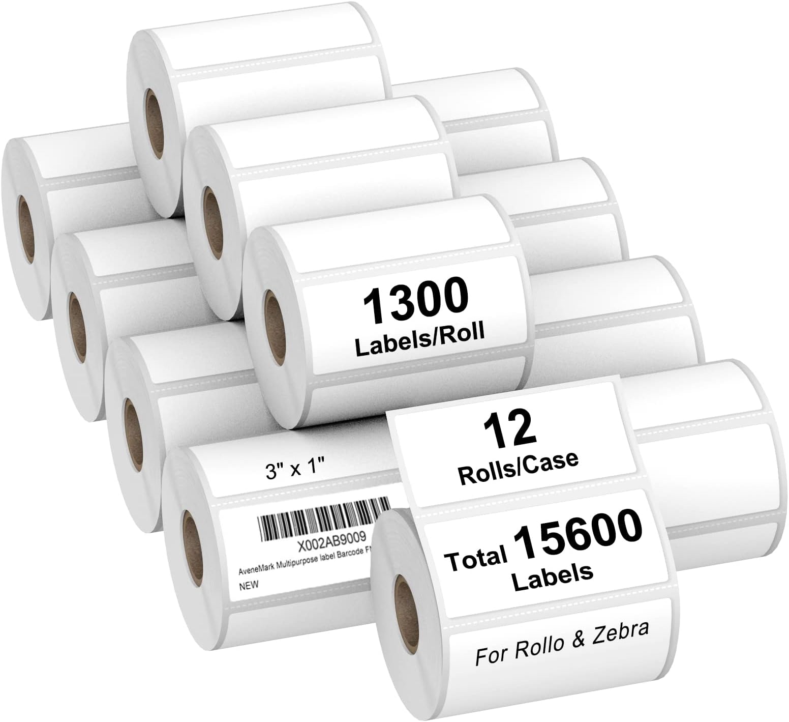 Amazon.com : Zebra 3 x 1 in Direct Thermal Paper Labels Z-Perform 2000D ...