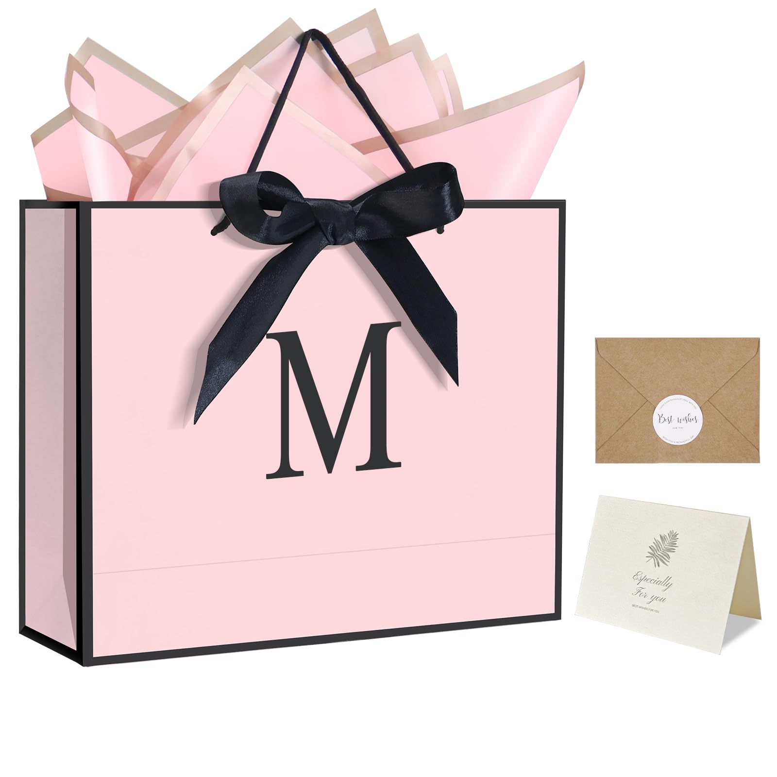 Amazon.com: QLSKO Personalized Initial Paper Bag for Women Grils ...