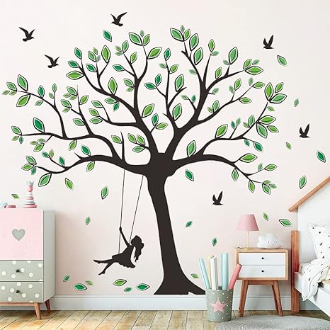 Amazon.com: Buiory 6 Sheets of 12x 18inch Giant Tree Wall Decal ...