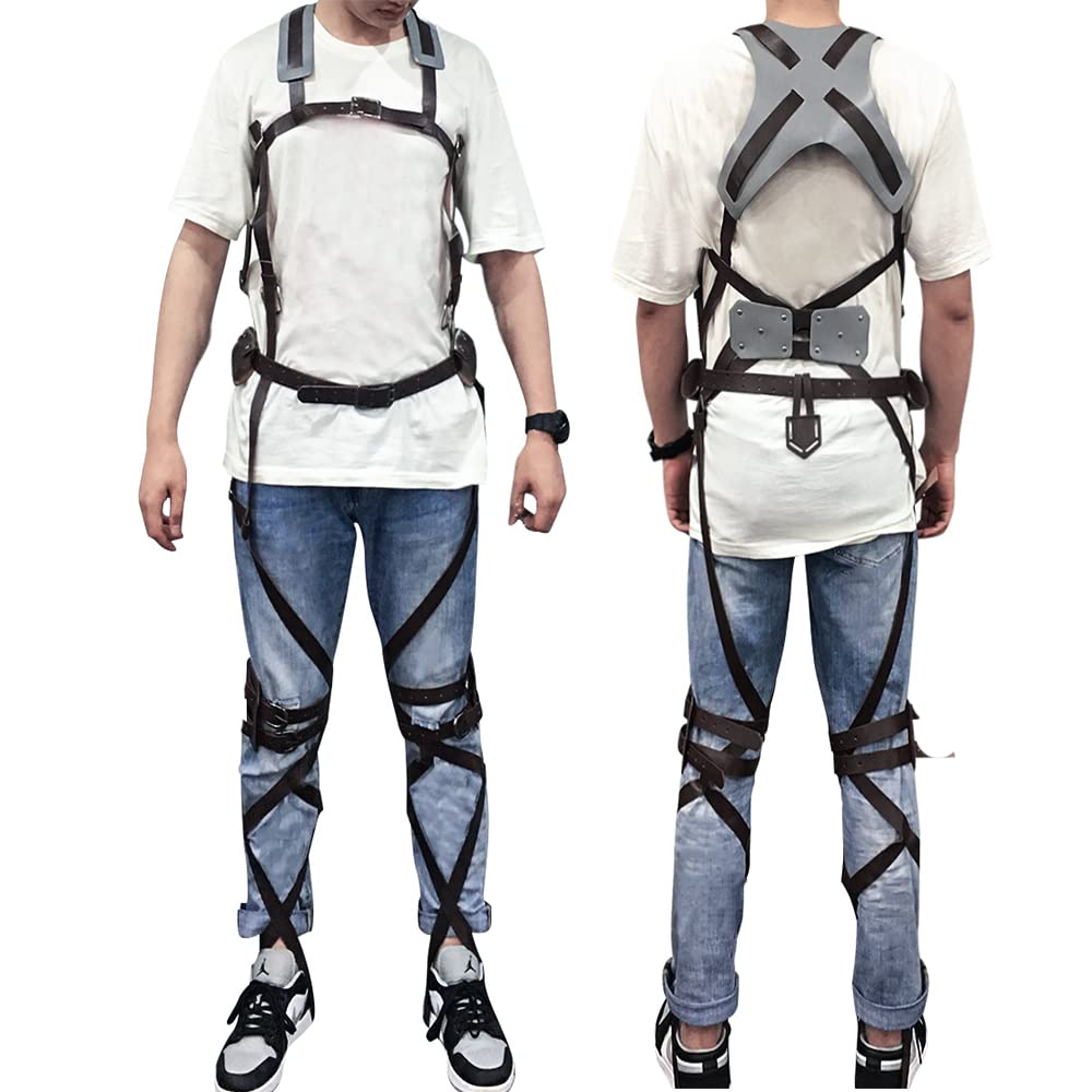 SANXDI Anime Belt AOT Cosplay no Kyojin Recon Corps Harness Belt Suits ...