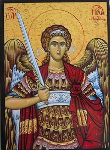 Religious Icon St Michael Wooden Greek Icon. Saint Michael the ...