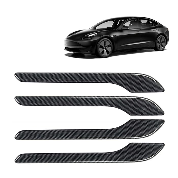Buy Bewild for Tesla Model 3/Y Door Handle Wrap Car Texture Door Handle ...