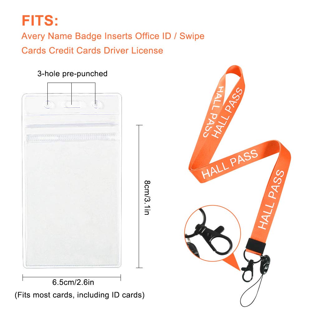 Snapklik.com : Melife 6 Pack Hall Pass Lanyards, School Passes For ...