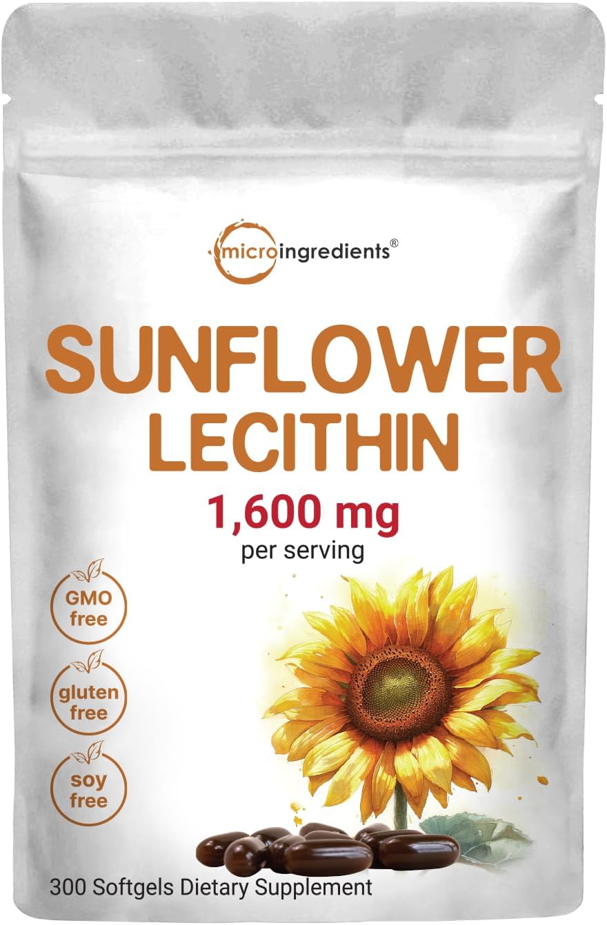 Amazon.com: NOW FOODS Sunflower Lecithin 1200MG, 100 Count : Health ...
