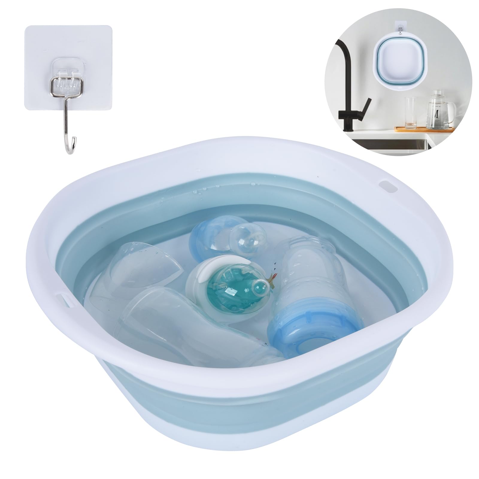 Amazon.com : Collapsible Baby Bottle Wash Basin, Collapsible Wash Basin ...