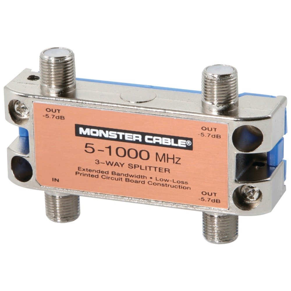 Monster Standard RF Splitters for CATV Signals MKII - 3 Way RF Splitter ...