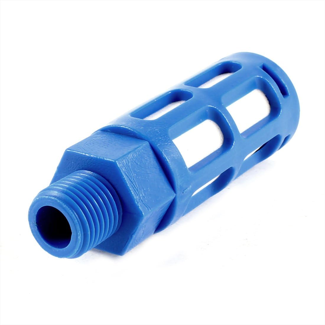 Amazon.com: uxcell 1/4" PT Male Threaded Pneumatic Exhaust Noise Blue ...