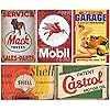 Amazon.com: Panguru Reproduced Vintage Tin Sign Pack, Gas Oil Retro Advert Antique Metal Signs ...