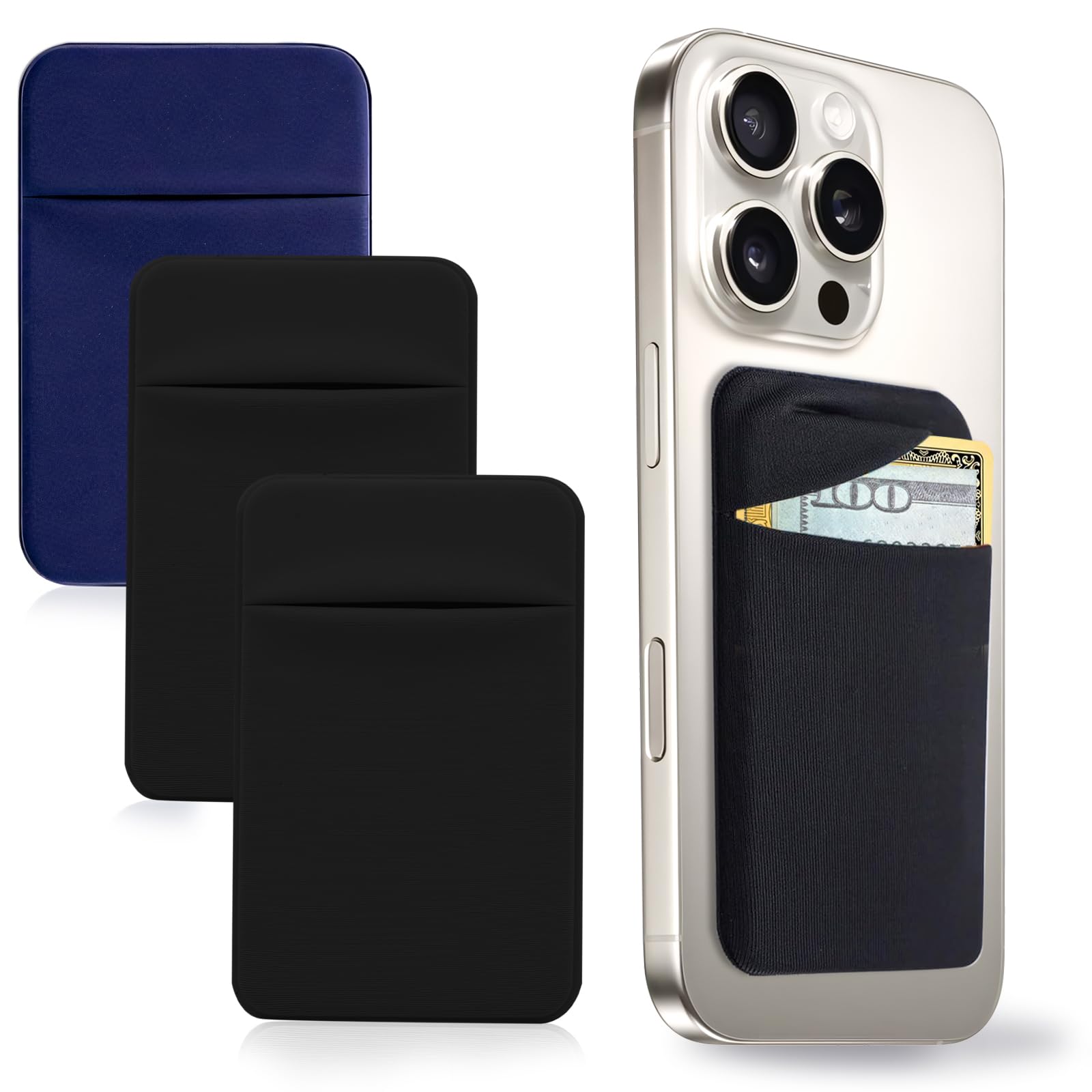 Amazon.com: QxbBox 3Pack Adhesive Cell Phone Card Holder Pocket for ...