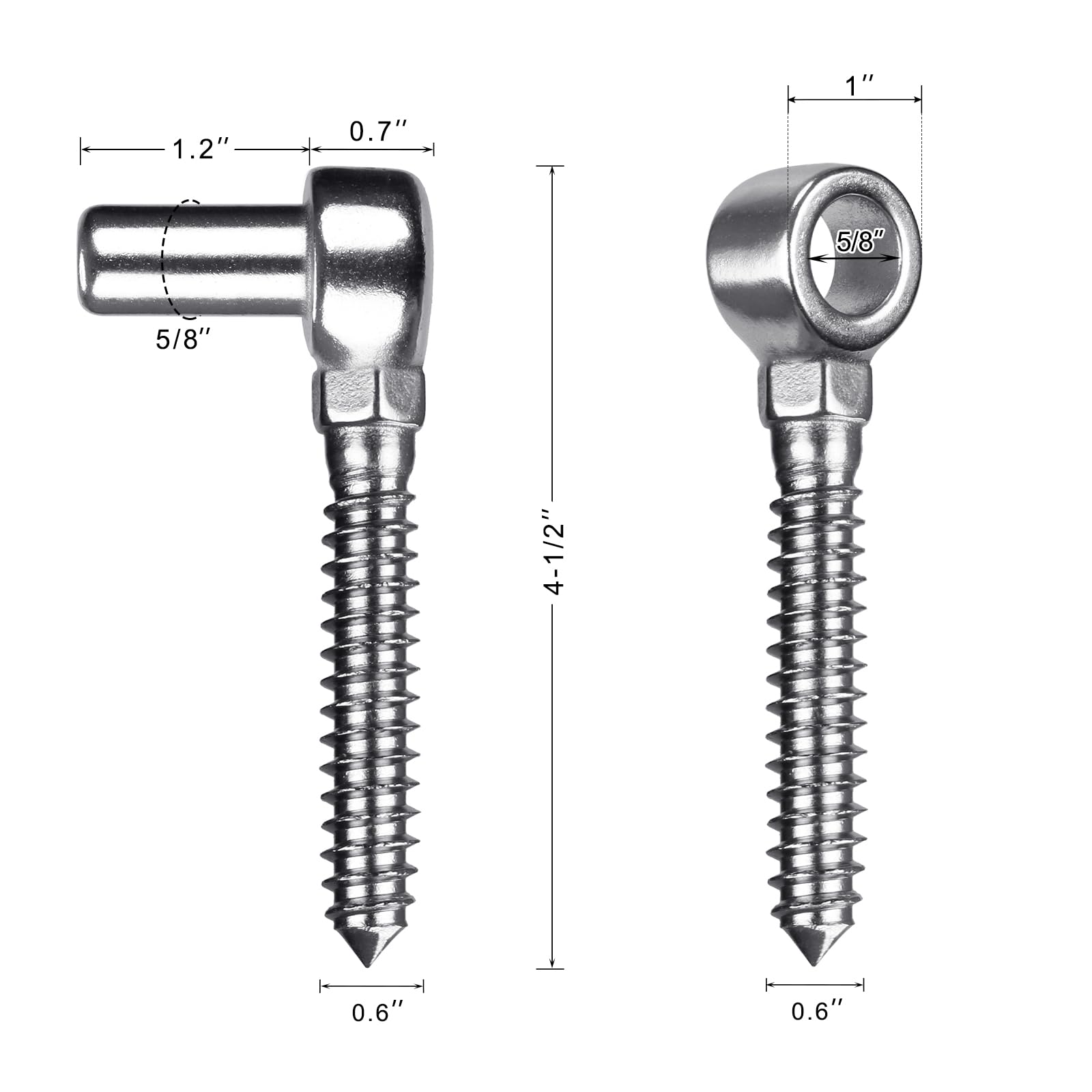 Snapklik.com : Insaga Cast 304 Stainless Steel Gate Hinges 2Pack Lag ...