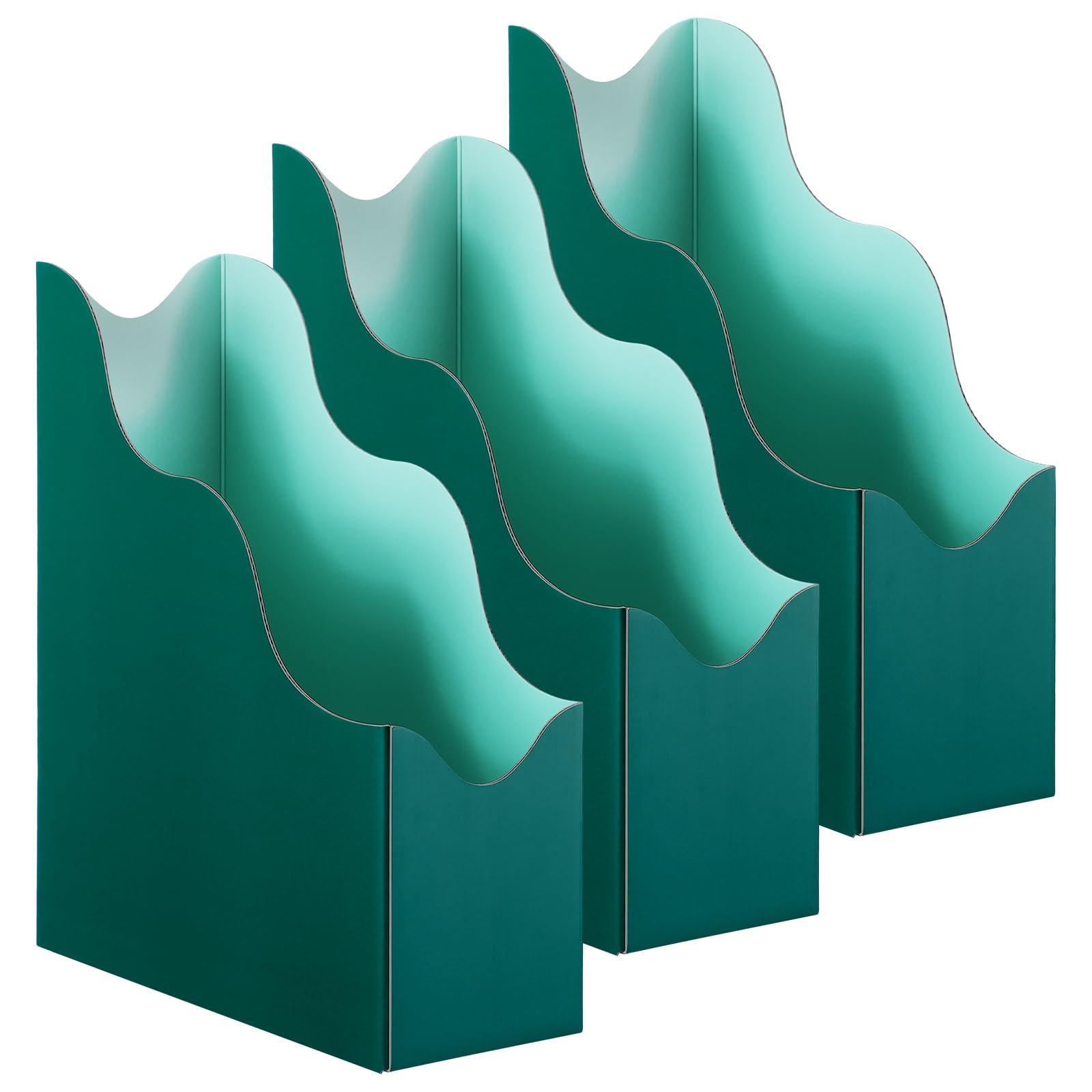 Amazon.com: Hoolerry Scalloped Green and Turquoise Magazine File ...