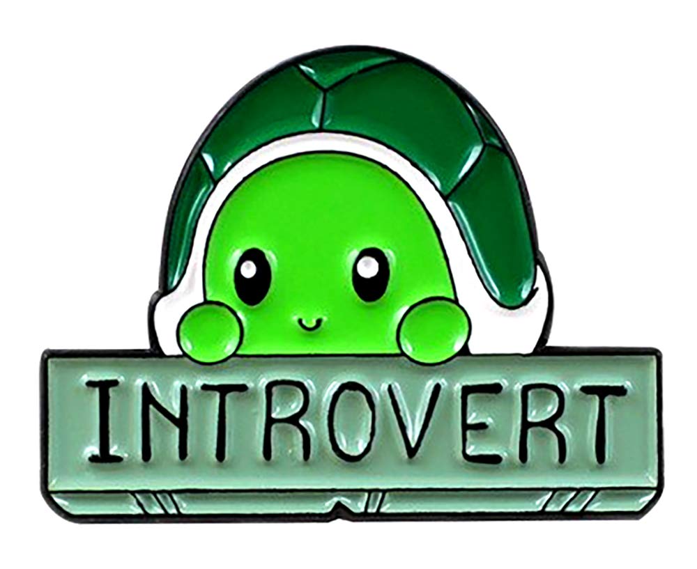 Amazon.com: Kawaii Introvert Turtle Enamel Pin : Clothing, Shoes & Jewelry