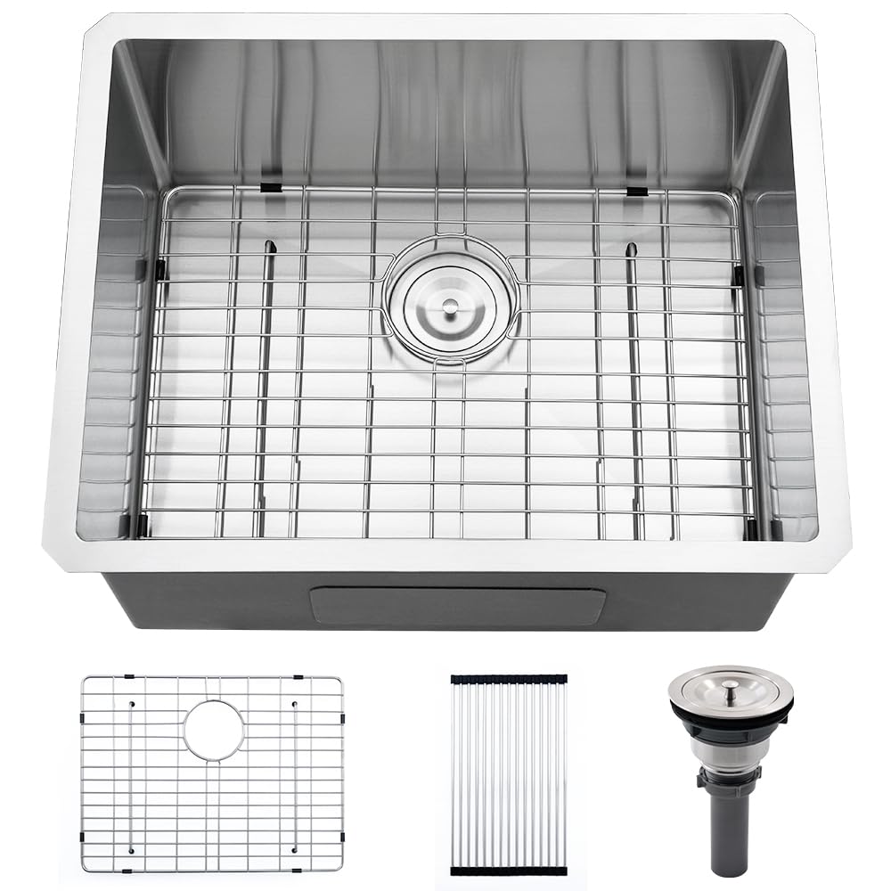 Snapklik.com : VASOYO 24x19x13 Stainless Steel Undermount Laundry Room Sink