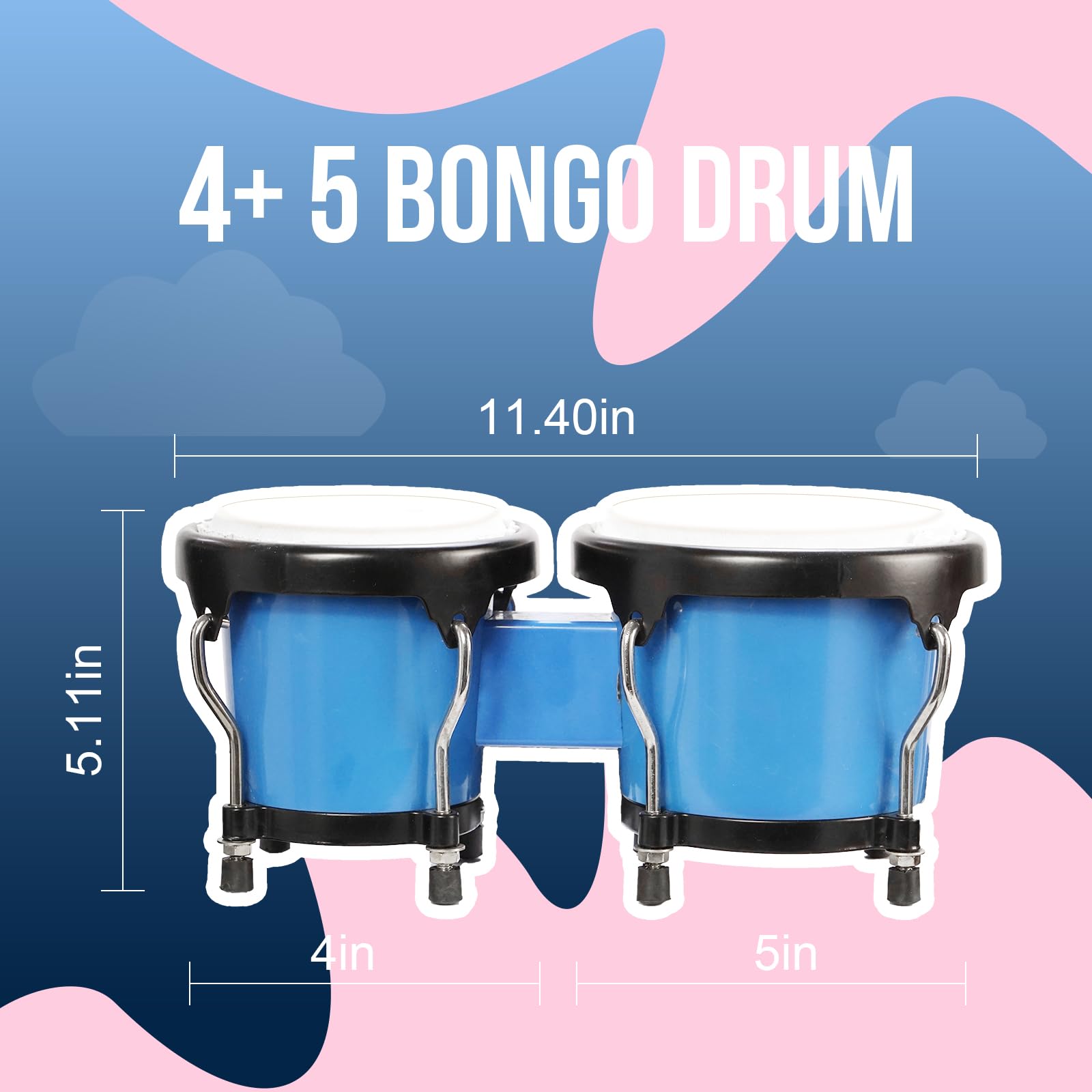 Snapklik.com : Soulmate Bongo Drum 4 And 5 Set For Adults Beginners ...