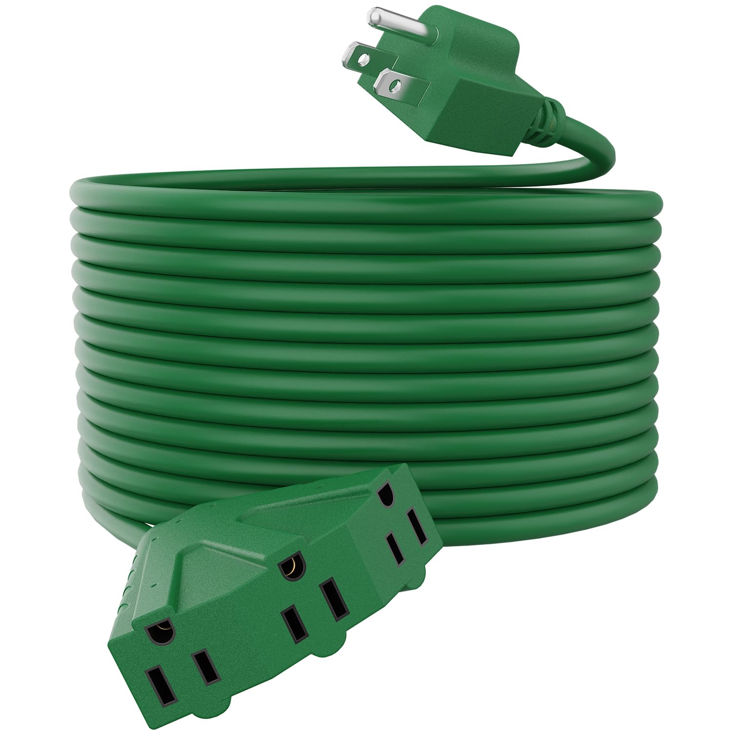 Amazon.com: PLUGTUL 100FT Outdoor Extension Cord with Multiple Outlets ...