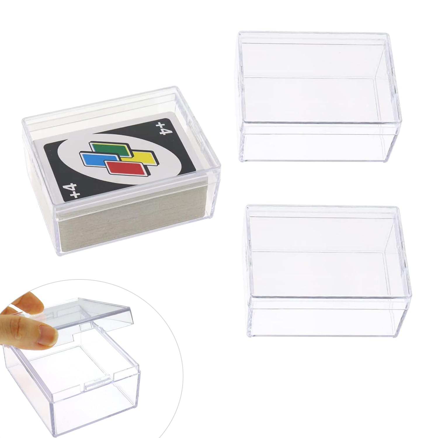 Amazon.com: 3PCS Acrylic-Felt UNO Card Case Box Deck Holder Designed ...